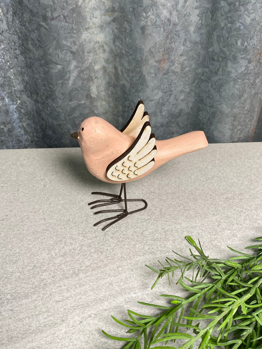 Blush Wooden Bird – Hub n Hive
